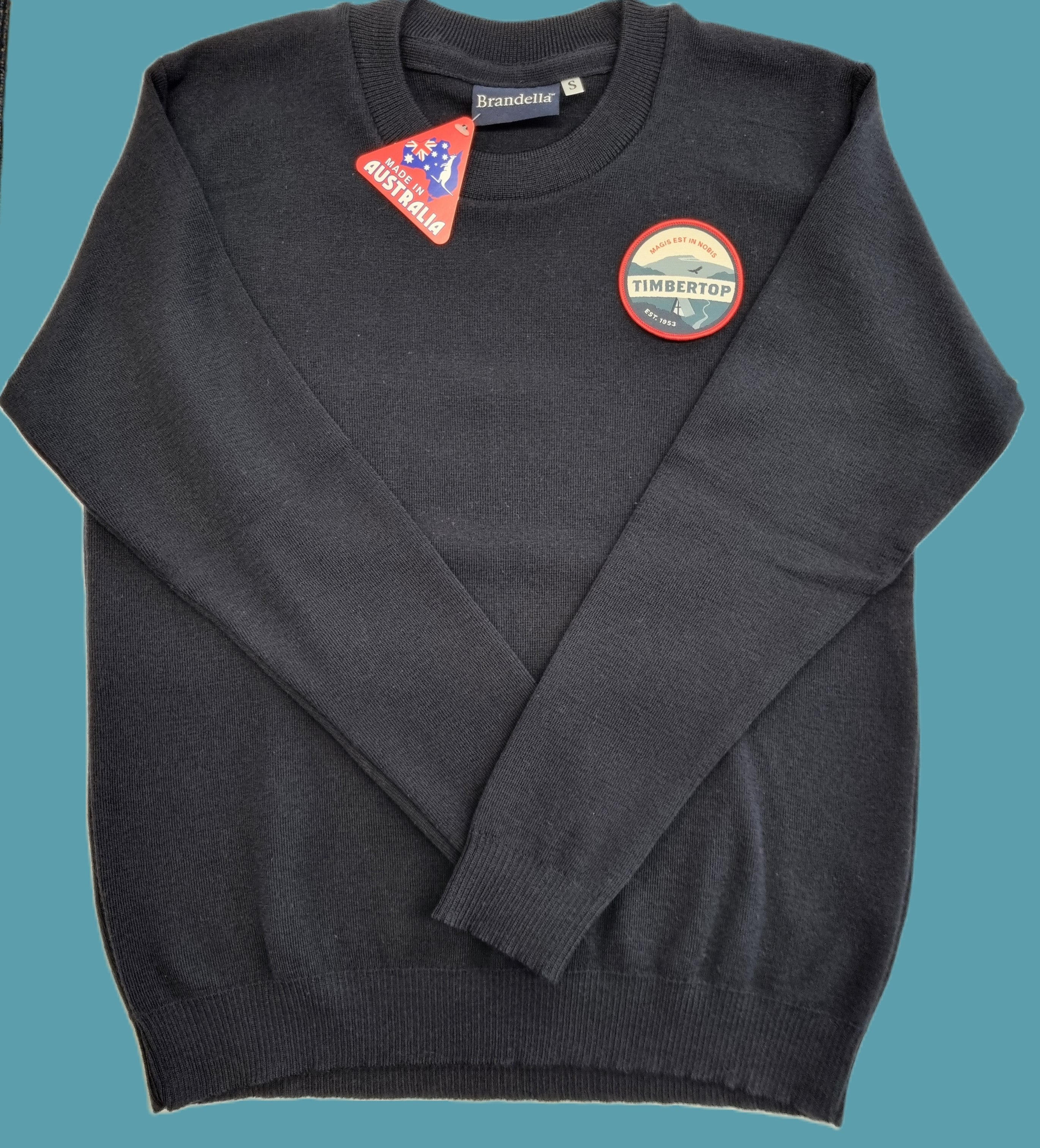 Crew Neck Merino Wool Jumper with Timbertop Logo – Geelong Grammar ...
